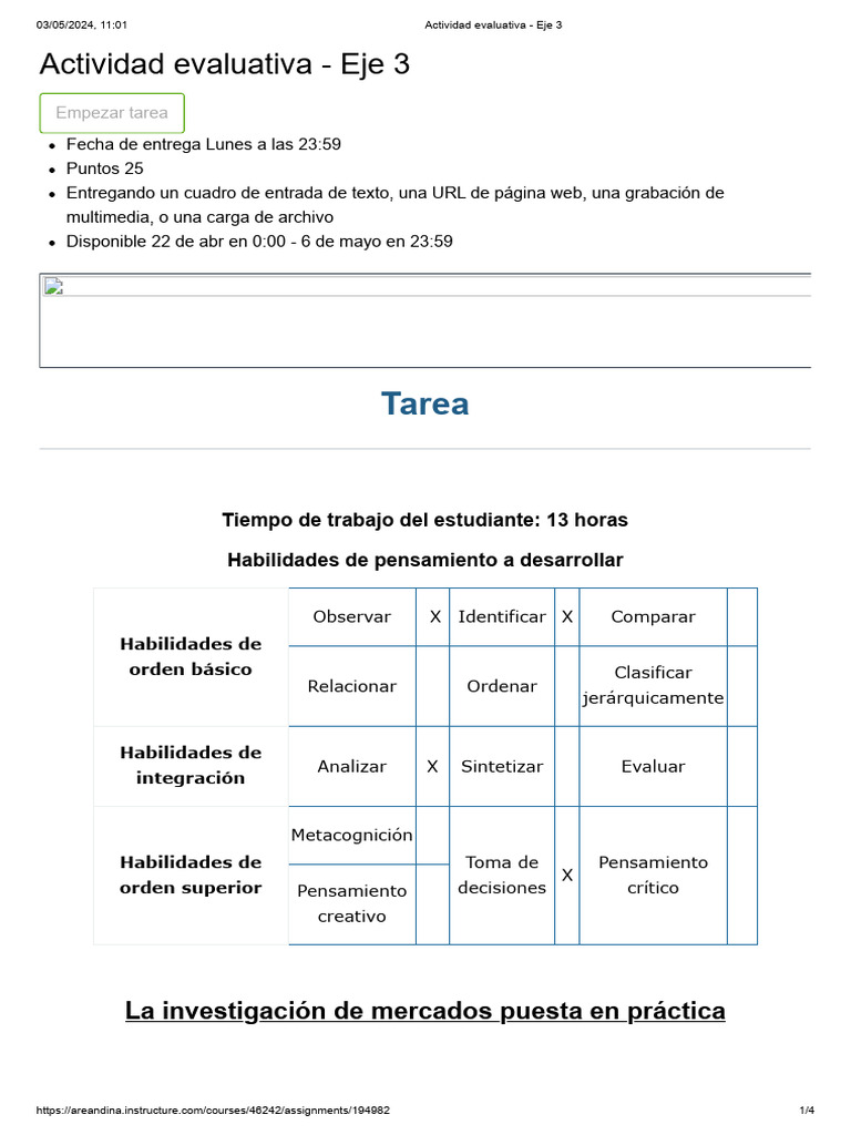 Investigación de Mercados - Eje 3 | PDF | Investigación de mercado | Gramática