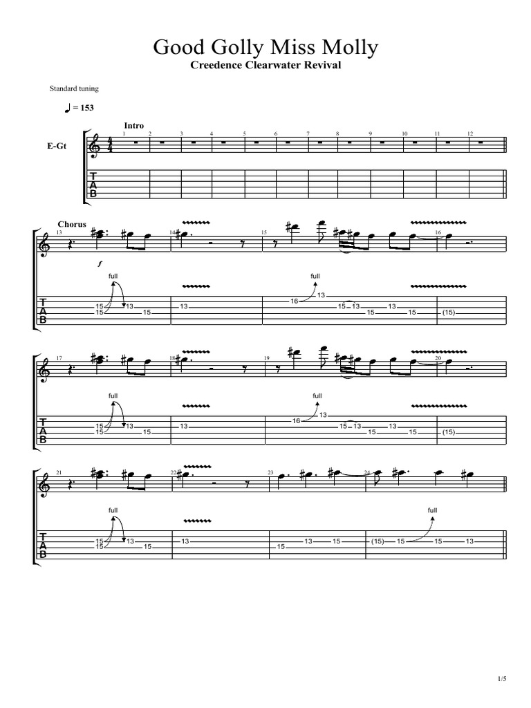 Good Golly Miss Molly Lyrics | PDF | Rock Songs | American Music ...