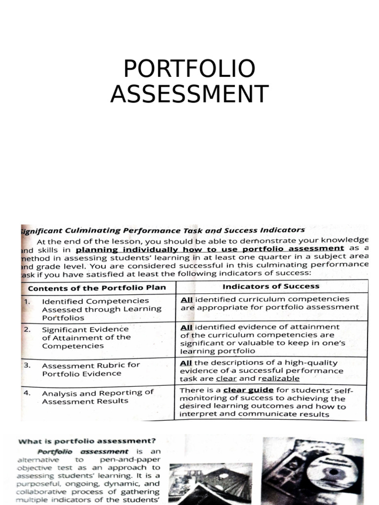 Portfolio Assessment | PDF