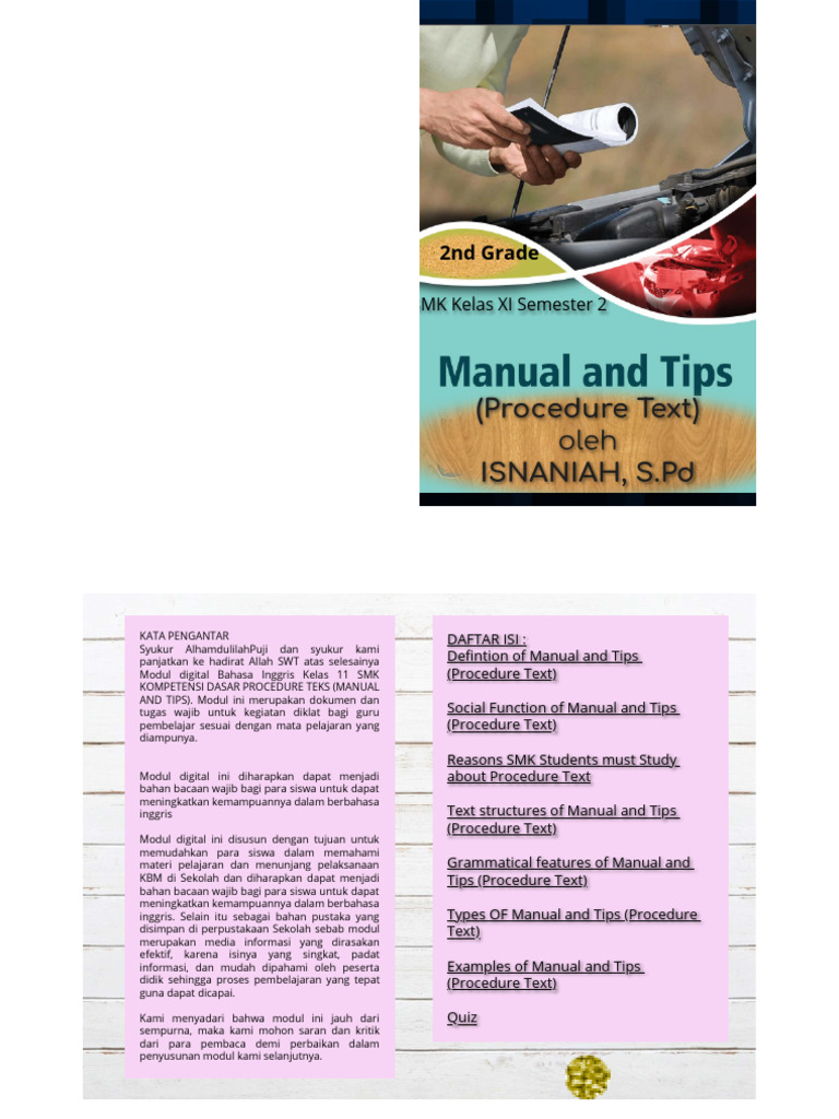 Manuals and Tips (Procedure Text) | PDF
