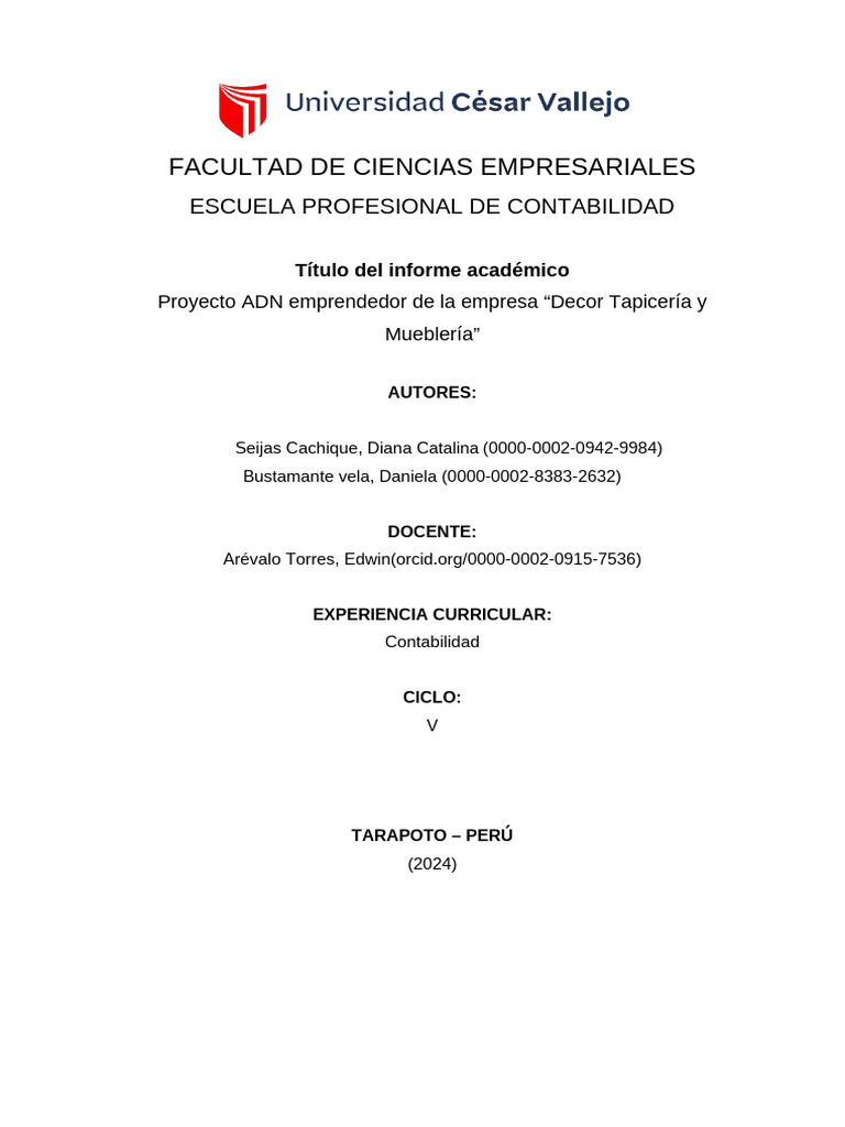Esquema de Proyecto Adn Emprendedor 2204 | PDF | Mueble | Iniciativa empresarial