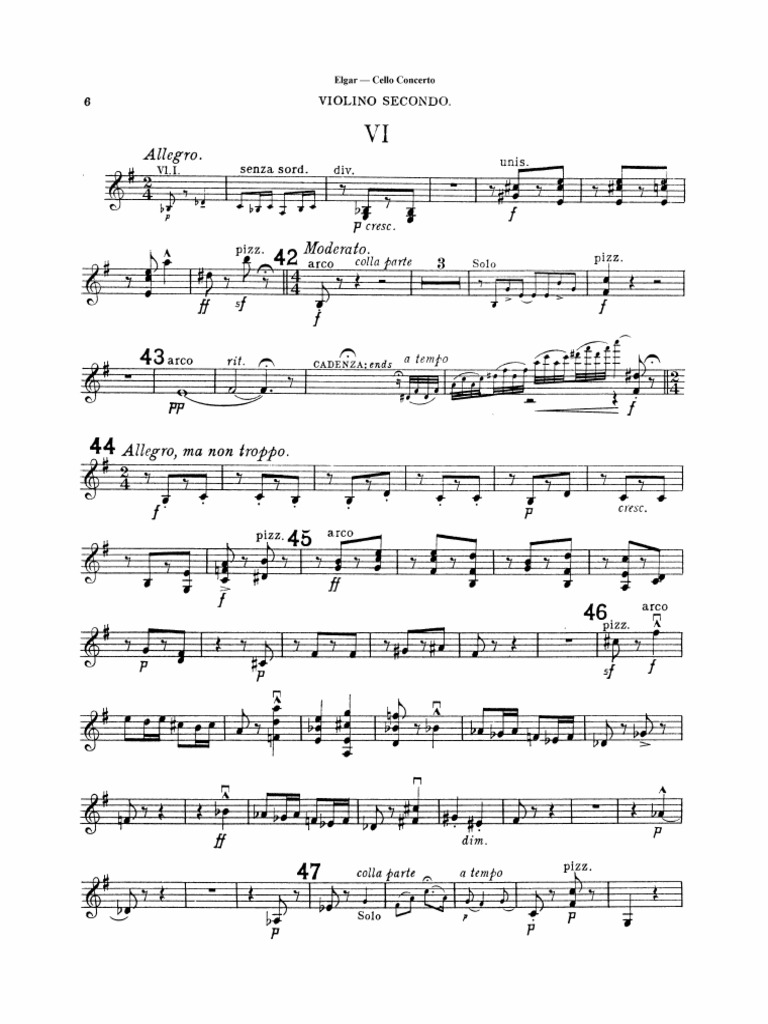 Elgar-VcConc Violin2 | PDF