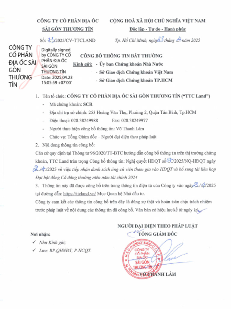 Công Ty C PH N A C Sài GÒN TH NG TÍN | PDF