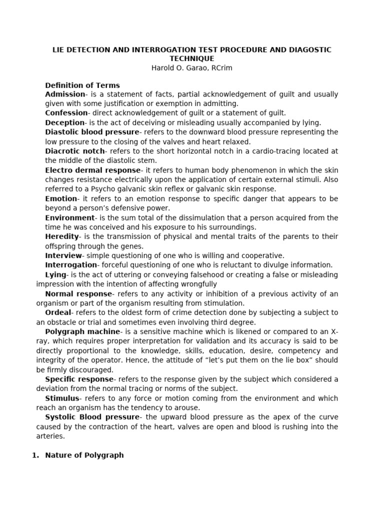 Polygraph Lecture Notes by Boss Dadz | PDF | Polygraph | Autonomic ...