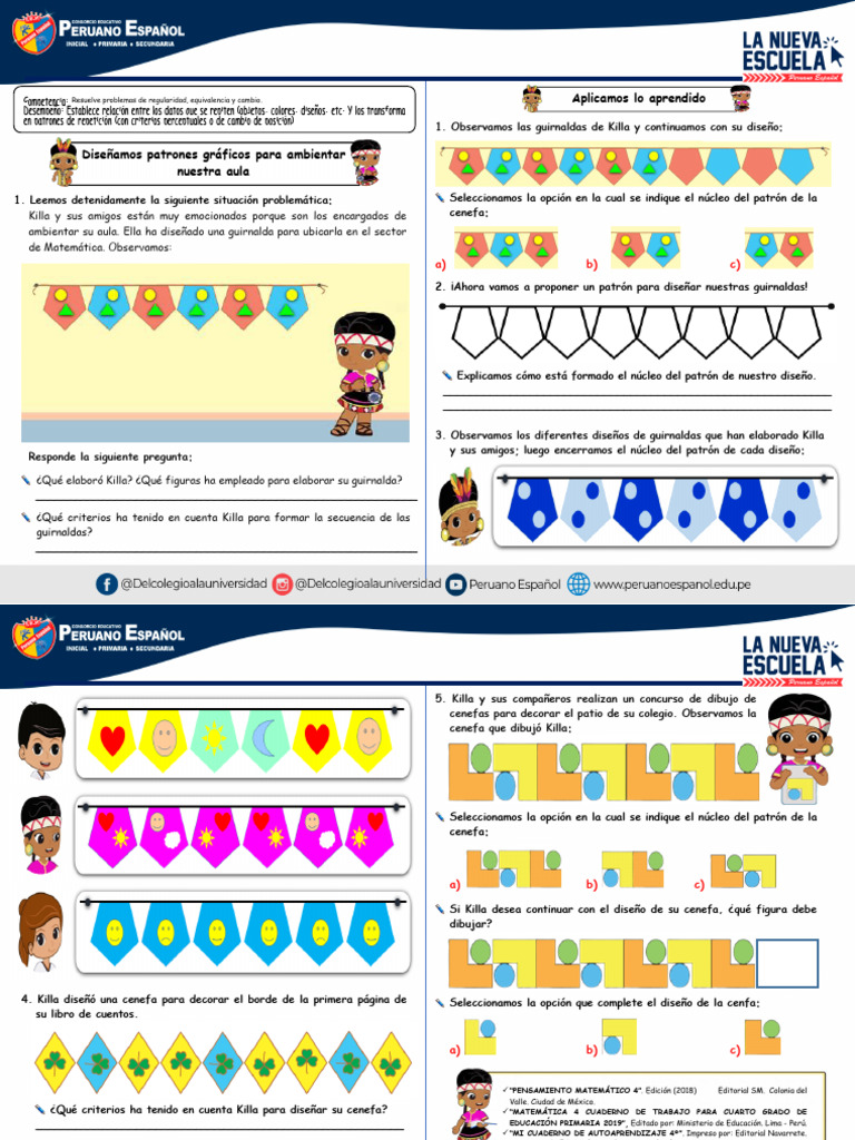 Clase 3 Matemática - Patrones Gráficos | PDF
