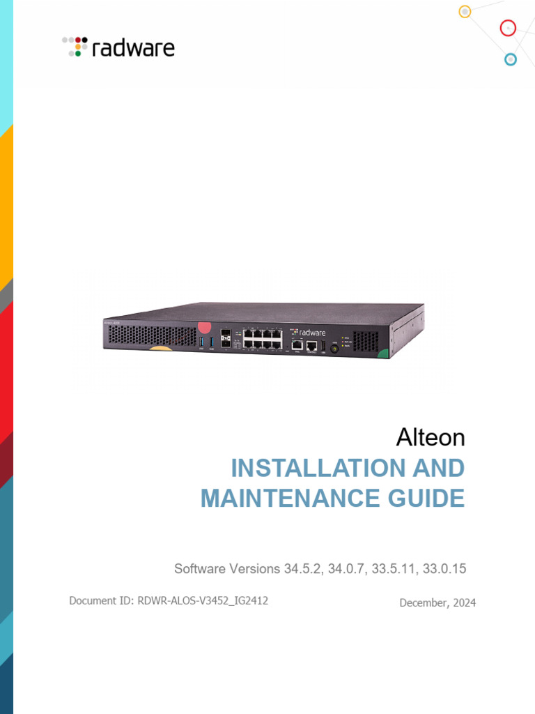 AlteonOS-34.5.2-Installation_Guide | PDF | Ac Power Plugs And Sockets | Fuse (Electrical)