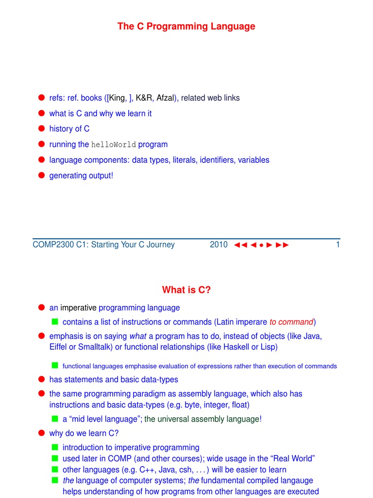 The C Programming Language: Helloworld | PDF | C (Programming Language ...