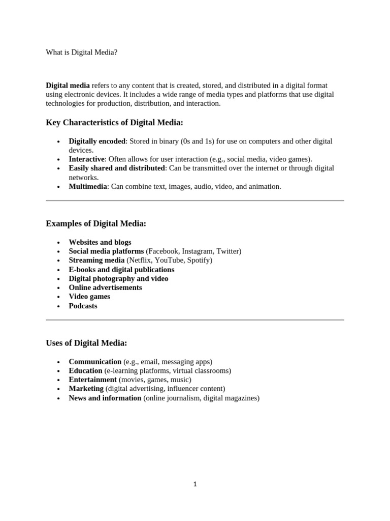 Understanding Digital Media Essentials | PDF
