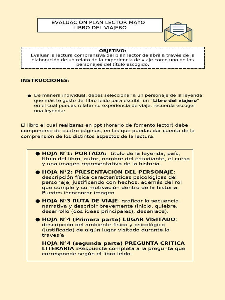 Pauta de Evaluación Plan Lector Abril | PDF