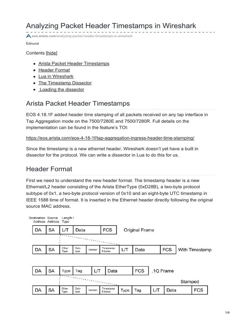 Analyzing Packet Header Timestamps in Wireshark | PDF | Ethernet | Data Transmission