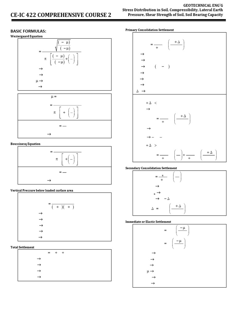 Week 8 Compressibility Soil Bearing Capacity and Shear Strength of Soil ...