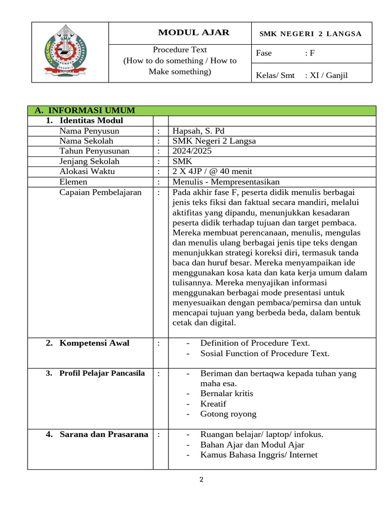 Modul Ajar, Bahan Ajar, LKPD | PDF