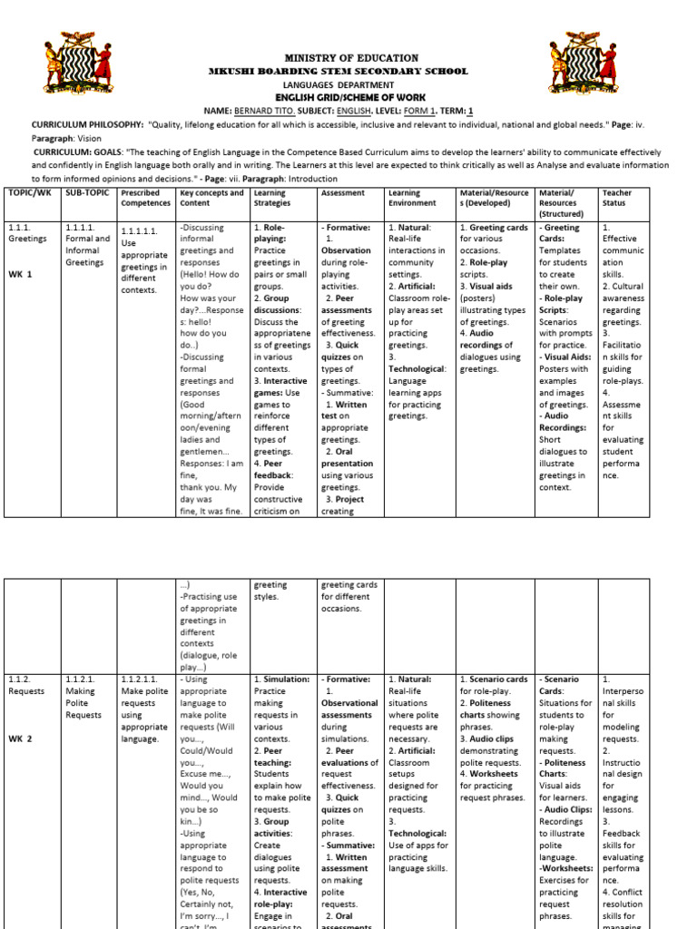 English Grid Writing Techniques | PDF | Curriculum | Learning