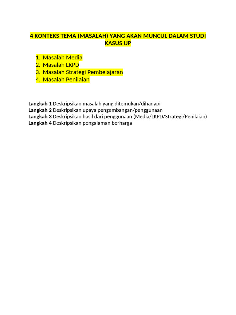 Template Belajar Studi Kasus | PDF