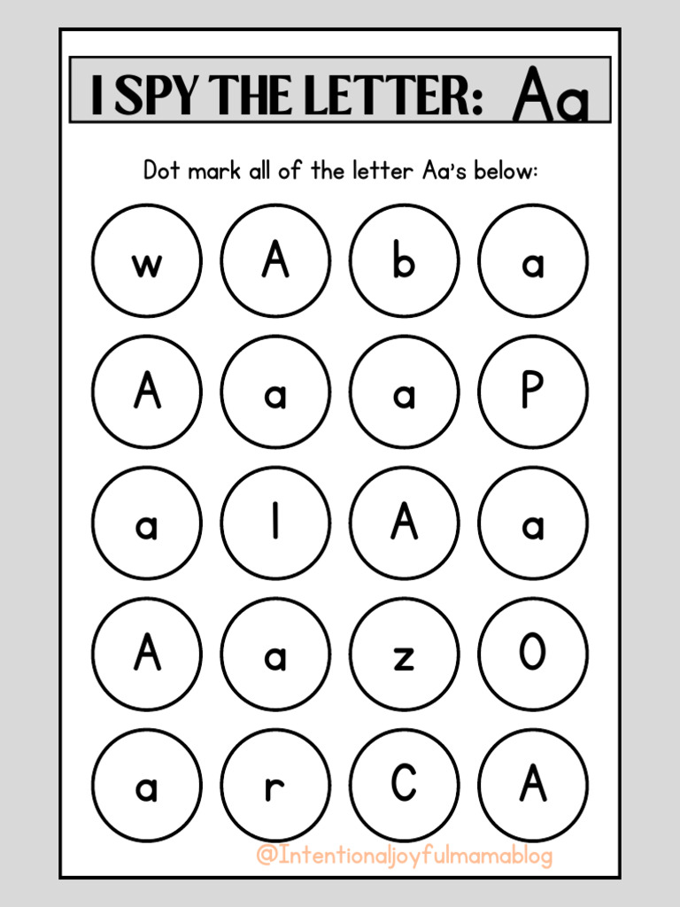 I Spy Alphabet Activity Printable | PDF