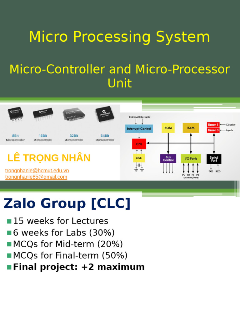 (MCU) Lecture1 - Introduction | PDF | Microcontroller | Integrated Circuit