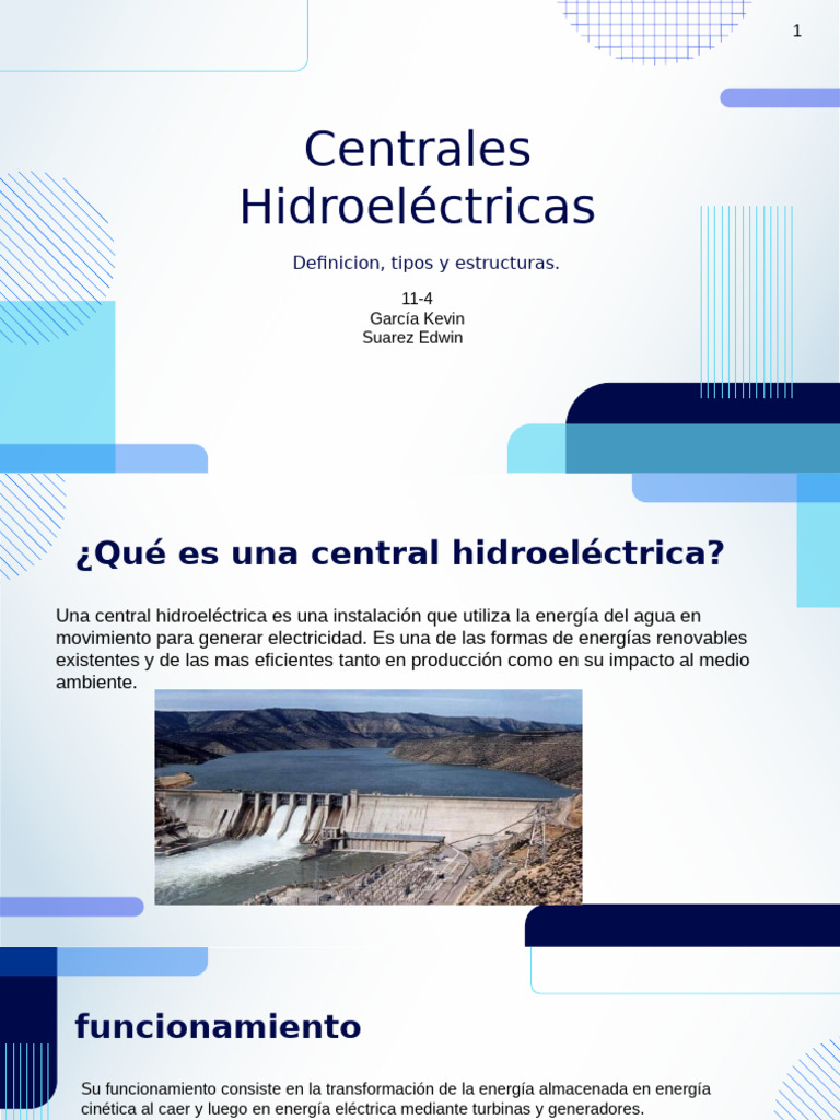 Presentacion Hidroelectrica por KEVIN Y EDWIN | PDF | Hidroelectricidad | Turbina