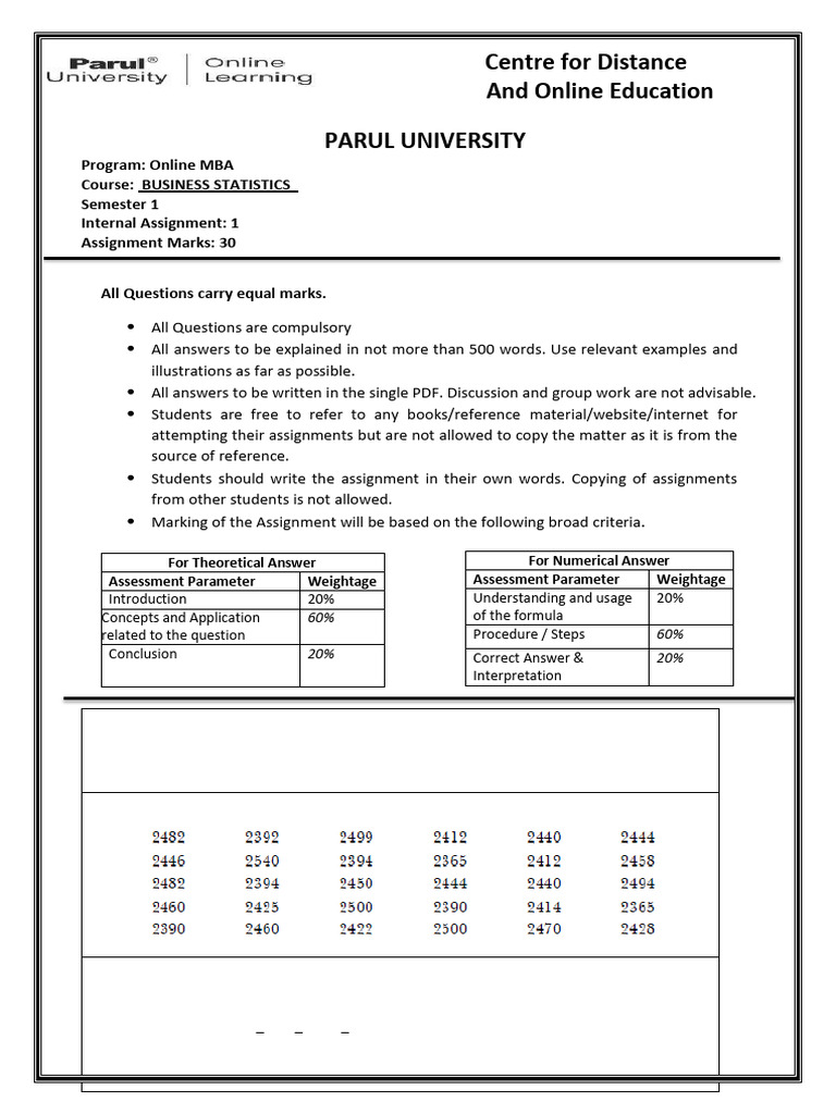 Bs Assignment | PDF | Statistics