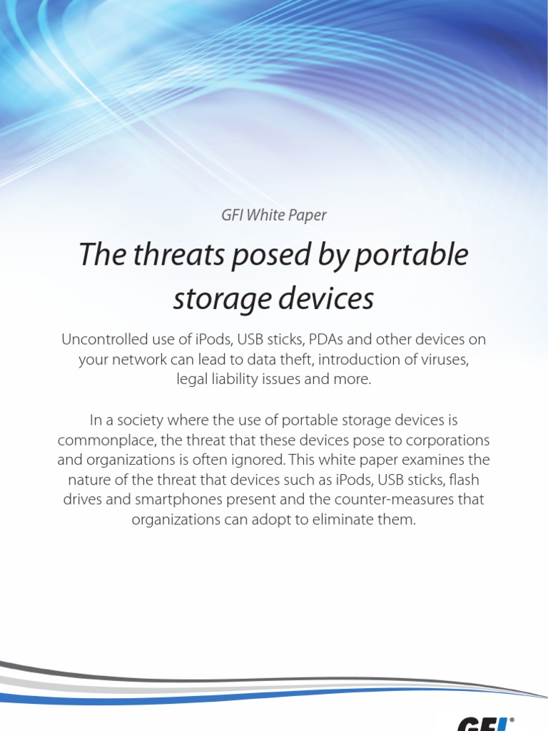 The Threats Posed by Portable Storage Devices | PDF | Threat (Computer ...