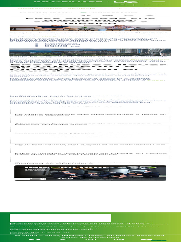 Enso Expande Sus Operaciones, Anuncia Arribo A México | PDF | México