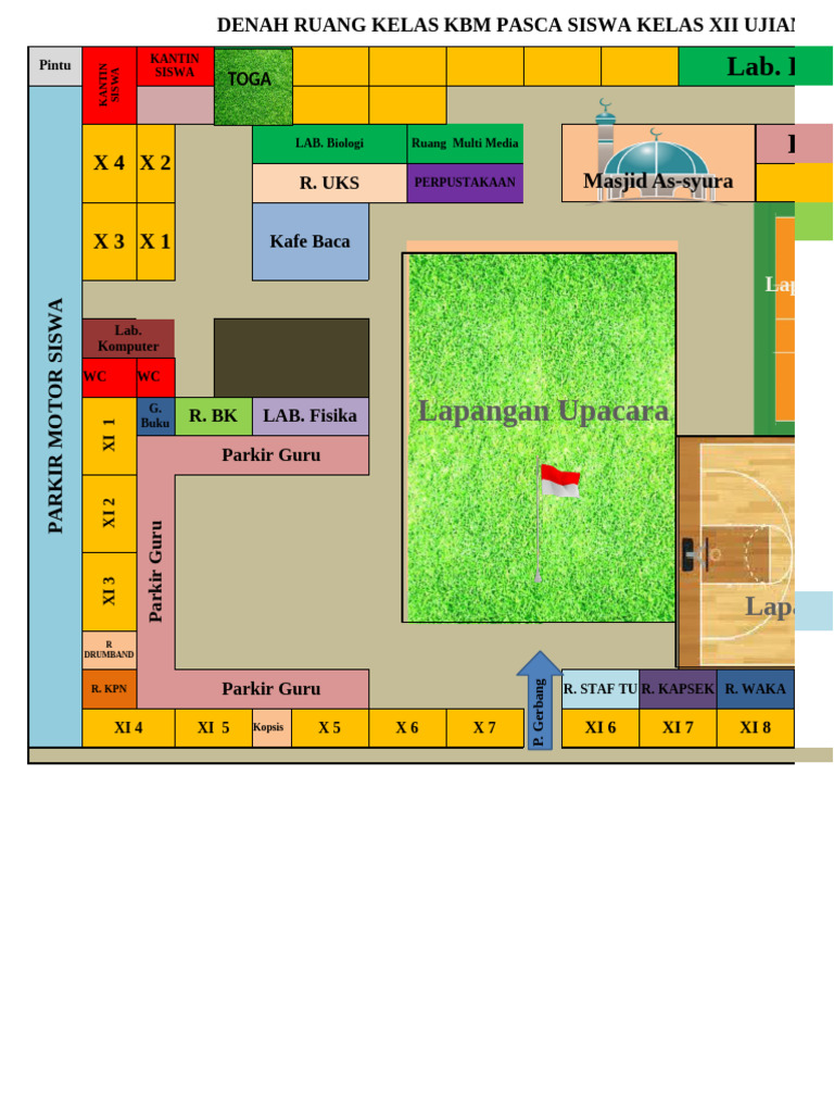 Denah Kelas KBM Pasca Siswa Kelas Xii Ujian Tp. 2024-2025 | PDF