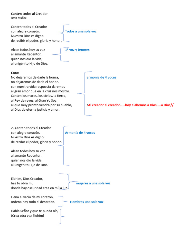 Al Creador Esquema | PDF
