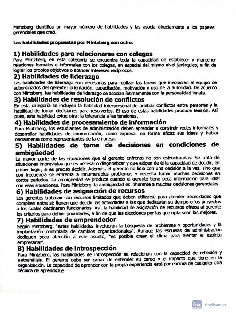 Habilidades Gerenciales TP5 | PDF