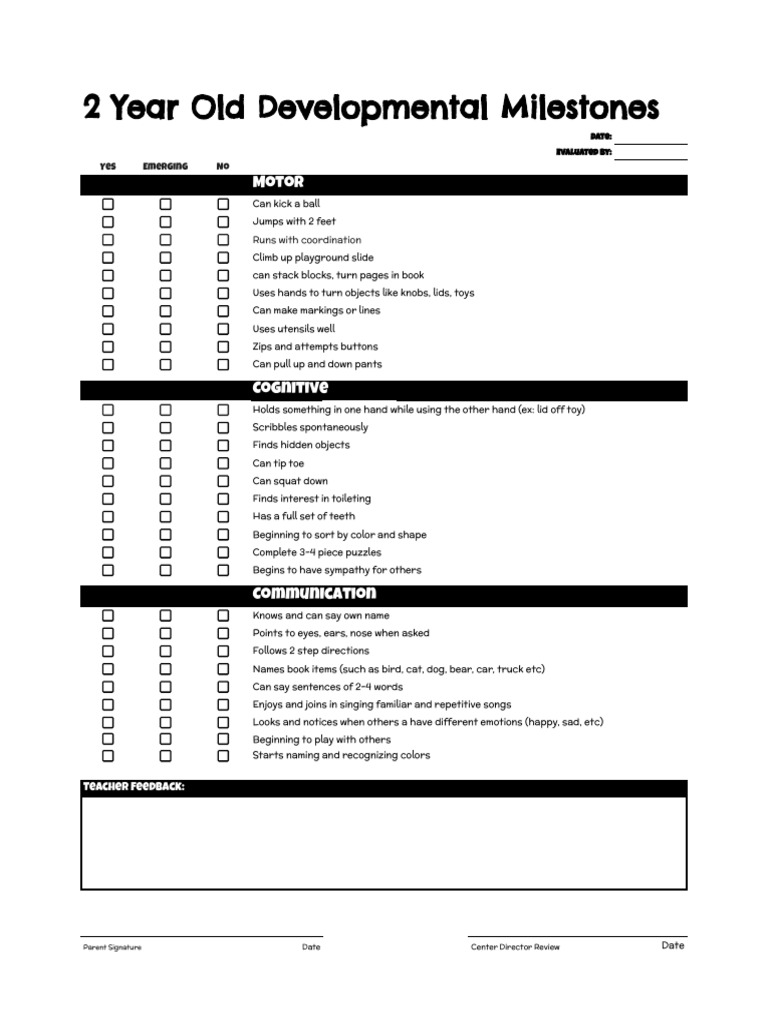 2-Year-Old Developmental Milestones Guide | PDF | Toys | Psychological ...