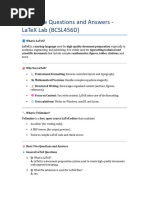 LaTeX Viva Questions & Answers Guide | PDF | Algorithms | Citation