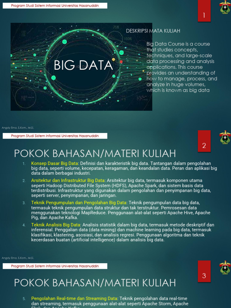 Pertemuan 1-Kontrak Kuliah Dan Pengantar Big Data-Angdy | PDF