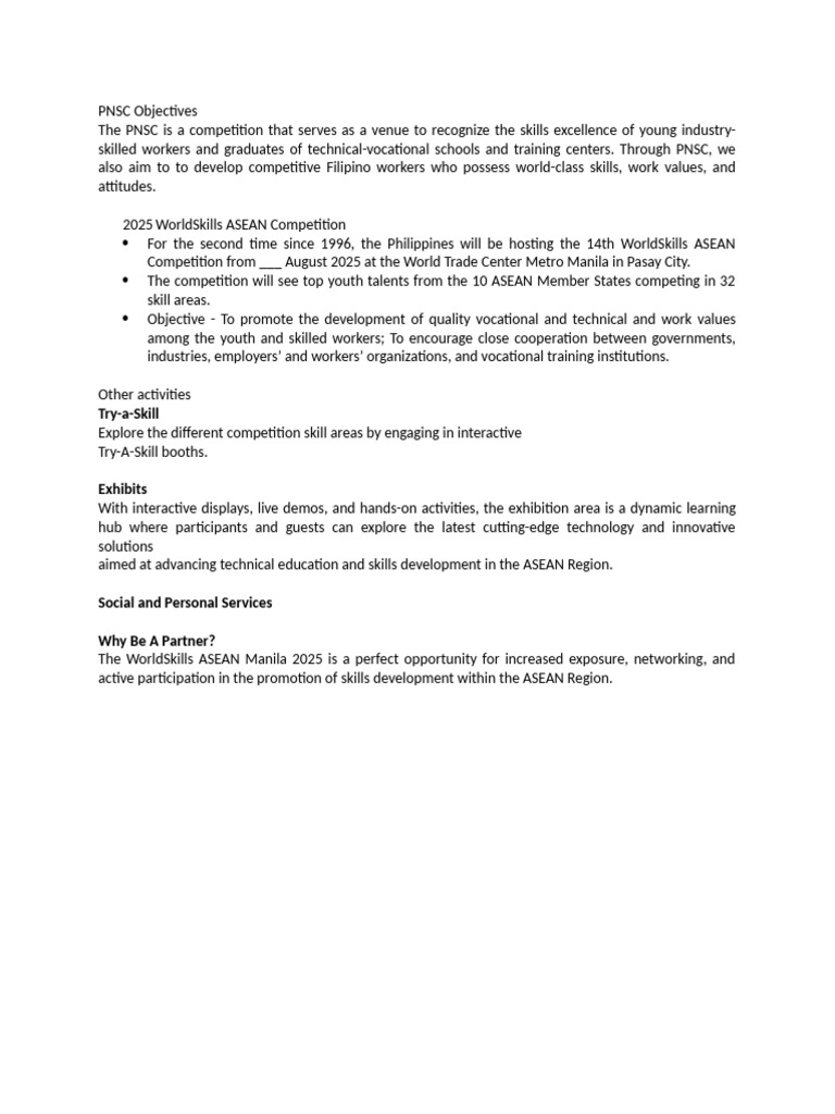 PNSC Objectives | PDF