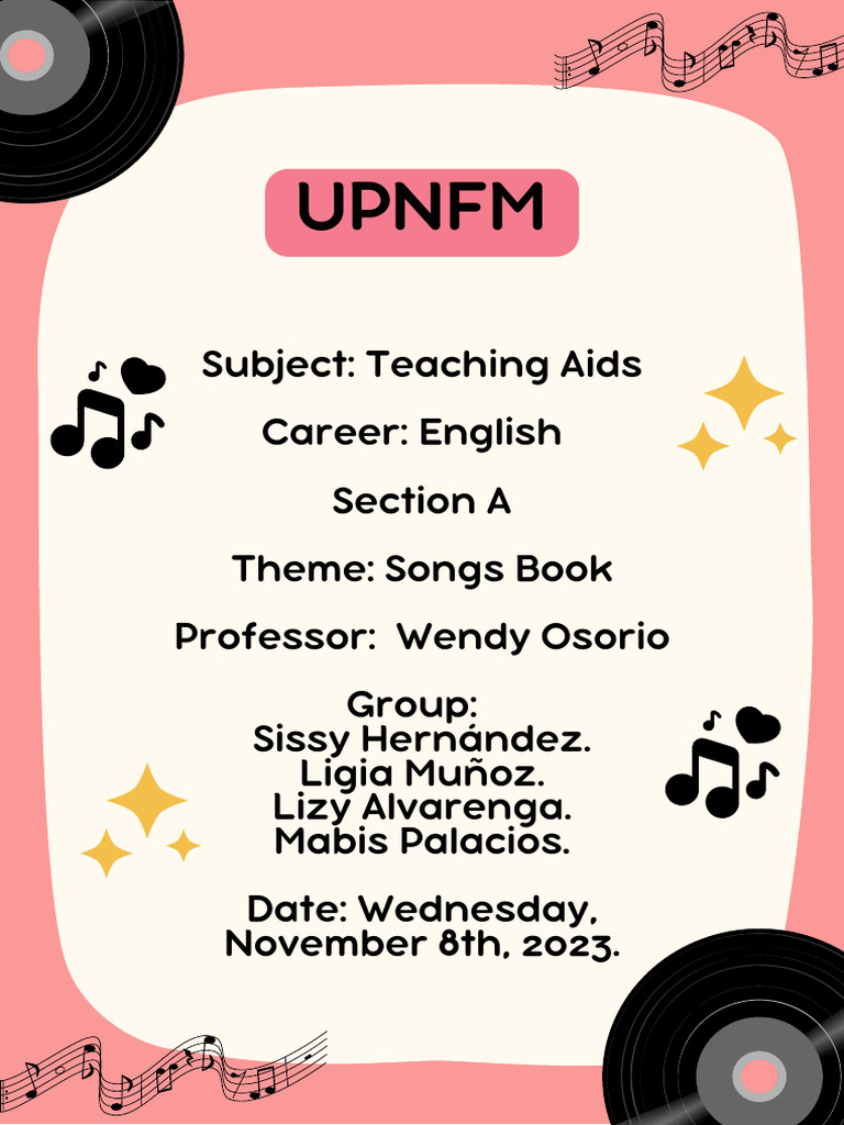 Pink Cute Paper Frame Scrapbook A4 Document | PDF | Old Mac Donald Had ...