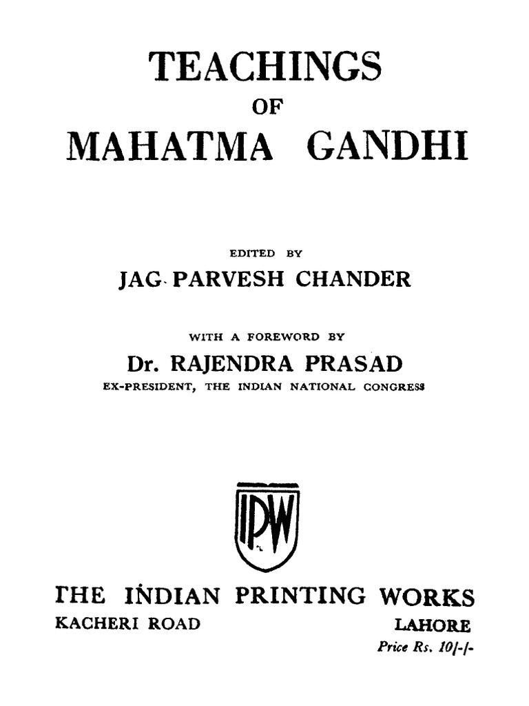 Mahatma Gandhi's Teachings Compendium | PDF | Anger | Mahatma Gandhi