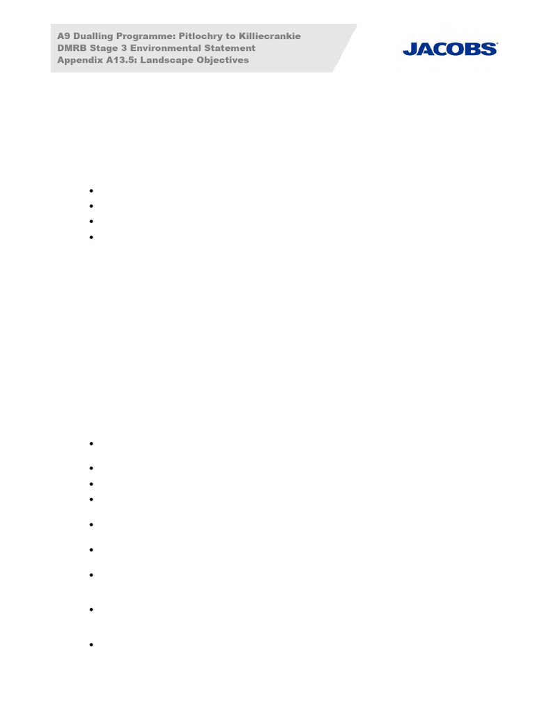 Appendix A135 Landscape Objectives | PDF | Landscape | Natural Environment