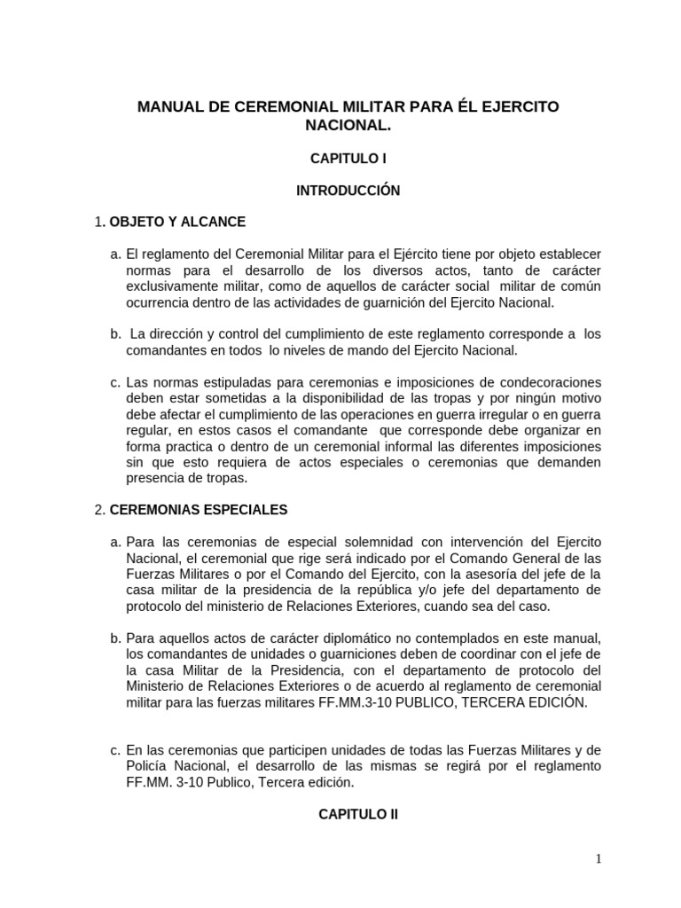 Manual de Ceremonial Militar | PDF | Heráldica | Defensa