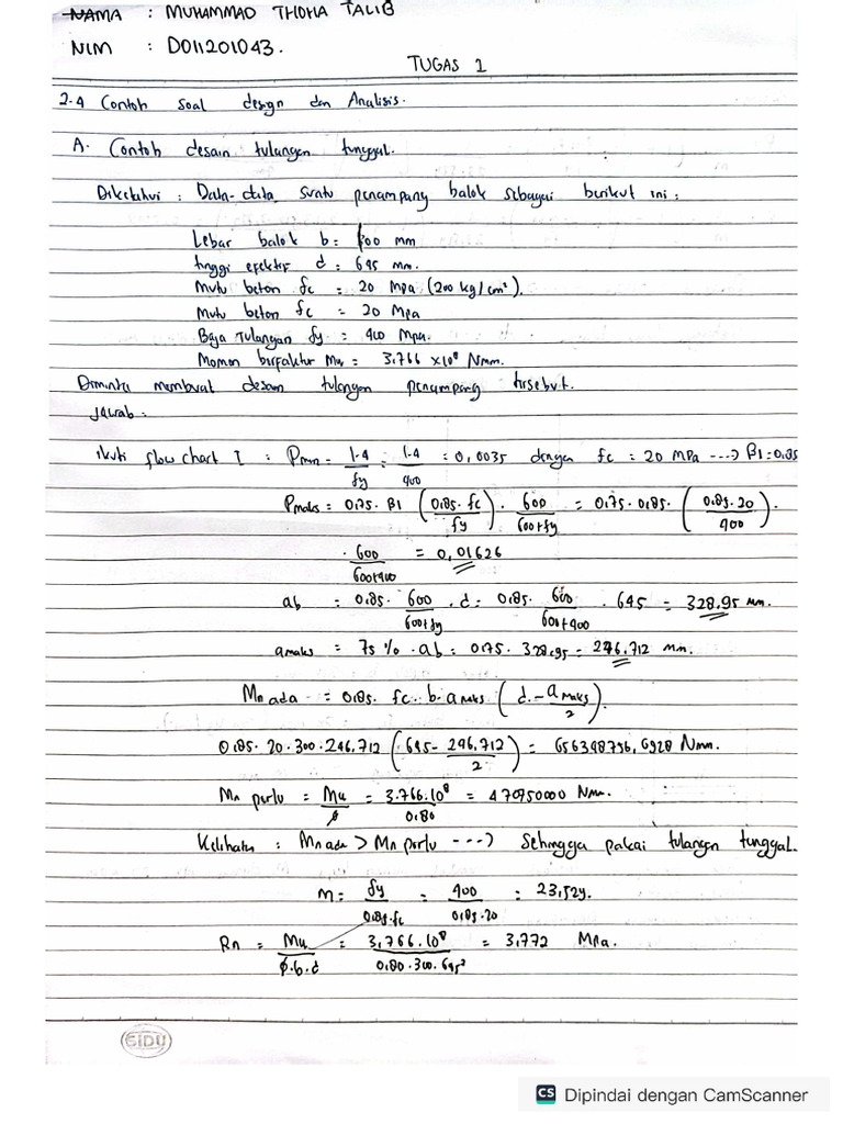 Muhammad Thoha Talib 0112011043 | PDF