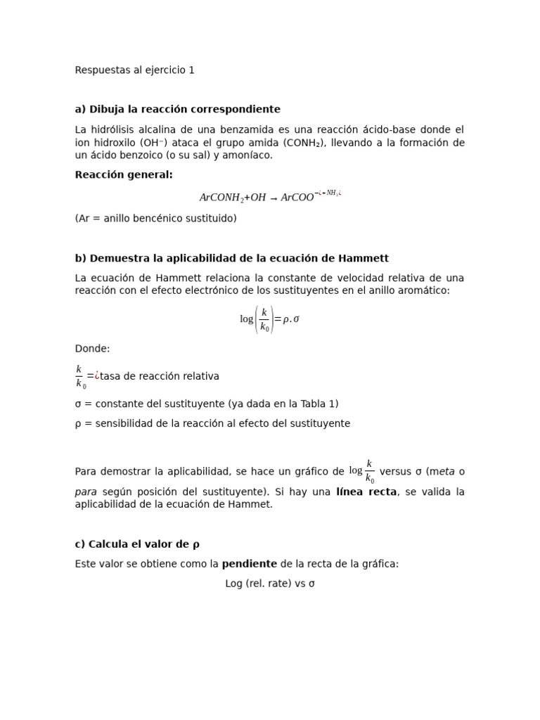 Respuestas Al Ejercicio 1 Fisicoquímica | PDF | Ciencias fisicas | Química Orgánica