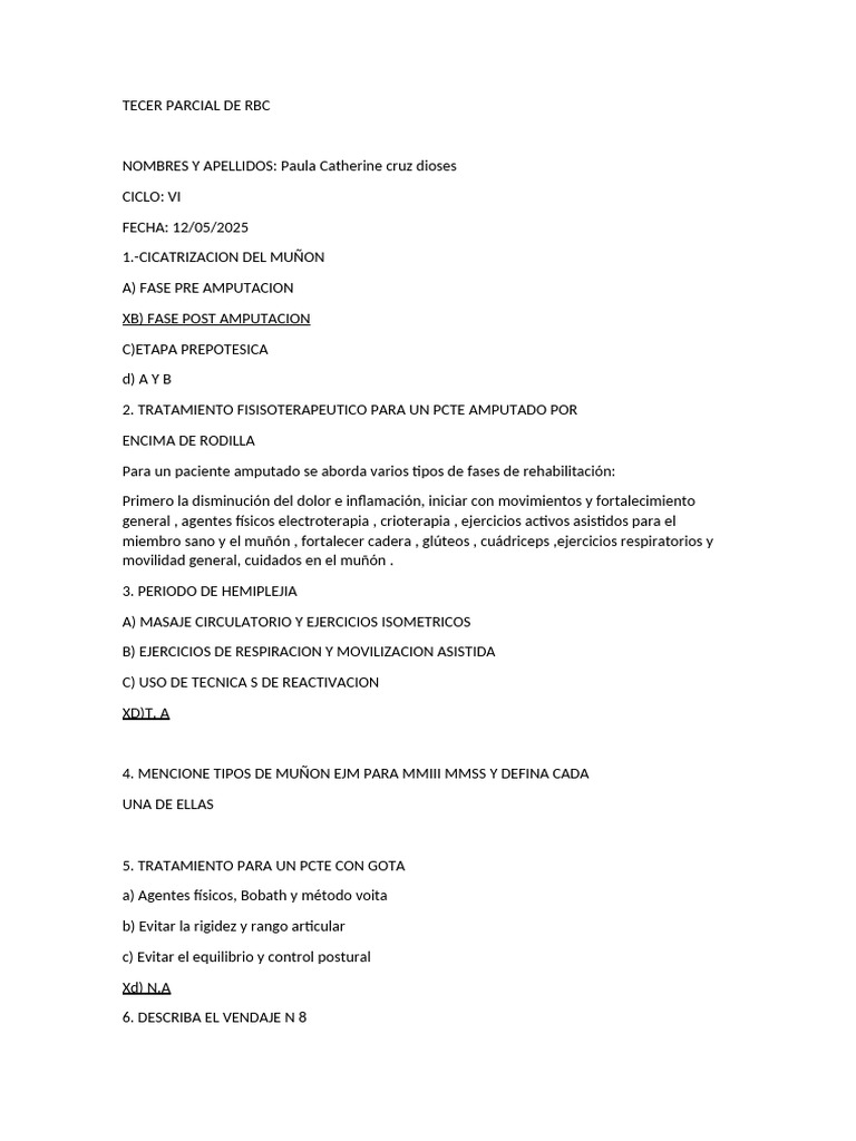 2do PARCIAL DE RBC | PDF | Medicina CLINICA | Enfermedades y trastornos