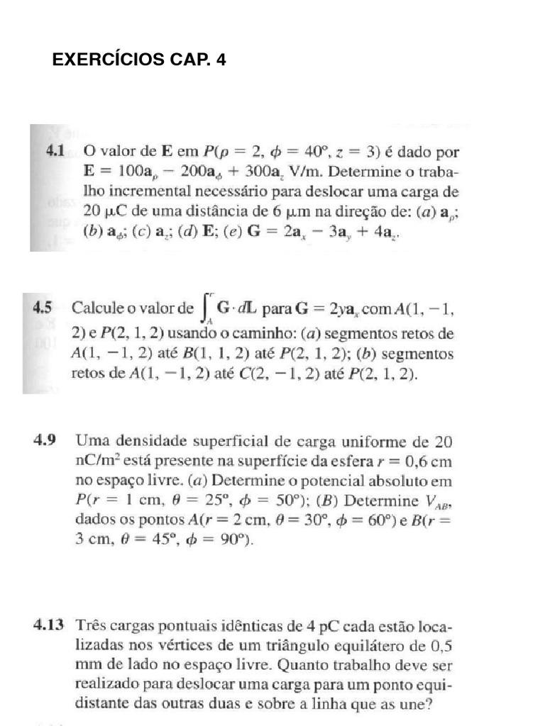 EM Lista Cap 4 | PDF