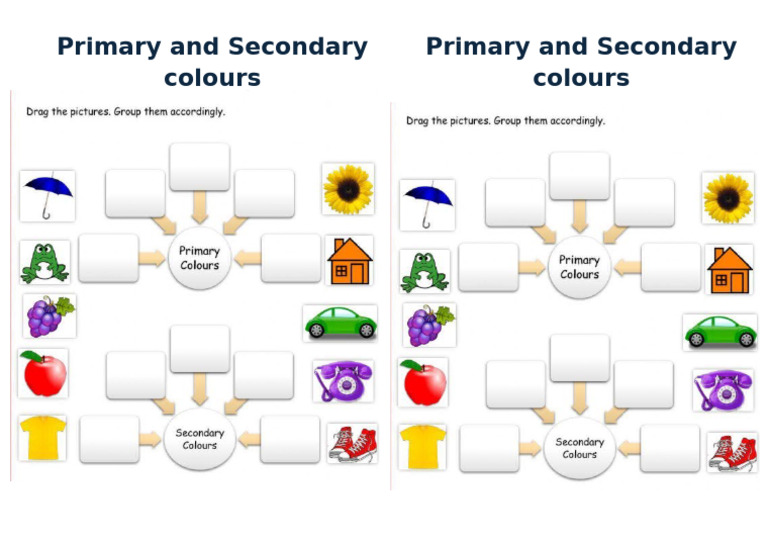 Primary and Secondary Colours Worksheet | PDF