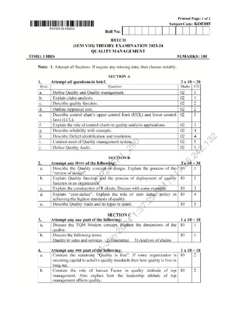 Question Paper Pdf