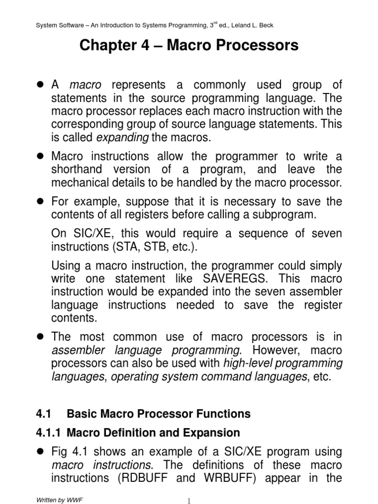 DS in Design of Macro Processor | PDF