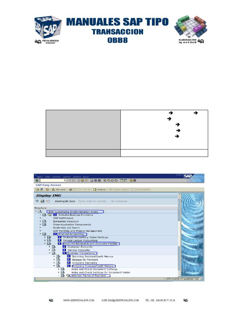 OBB8 Mantener Condiciones Pago | PDF | Informática