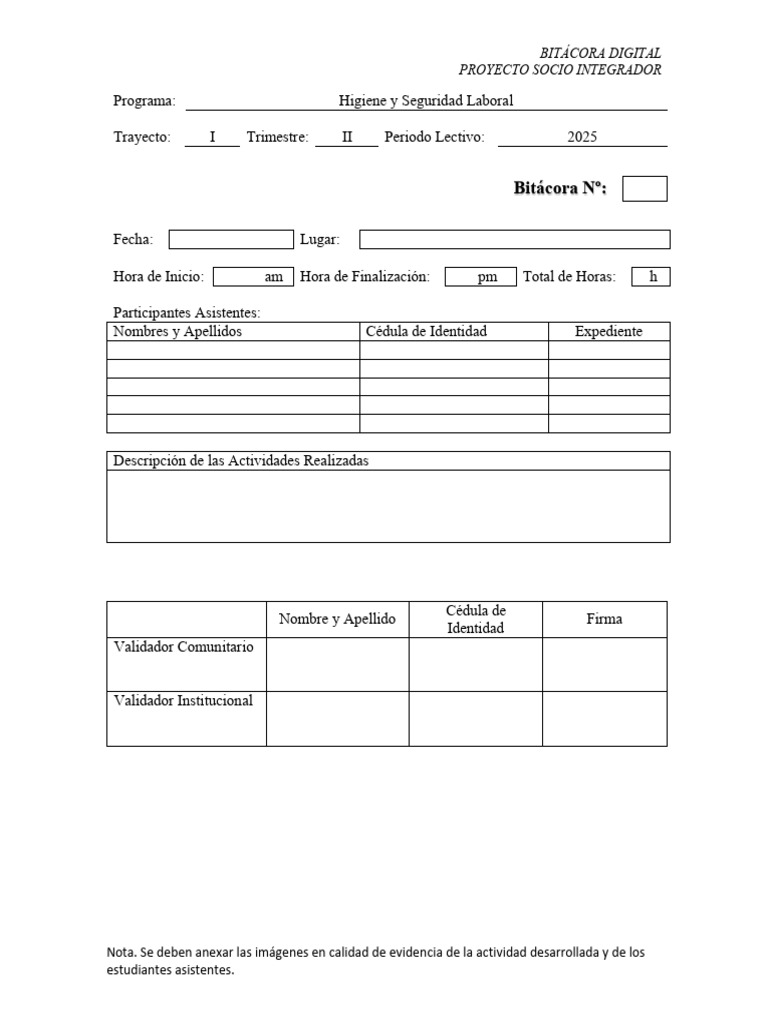 Bitácora Digital HSL | PDF