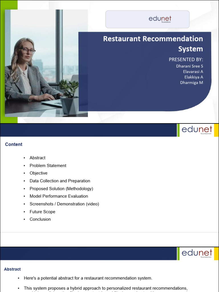 Restaurant Recommandation System | PDF | Information Technology ...