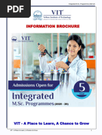 VIT Integrated M.Tech Admissions 2024-25 | PDF