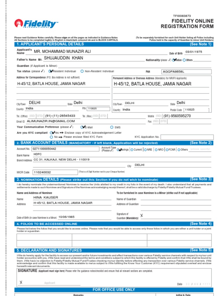 Application To Fidelity | PDF | Identity Document | Government