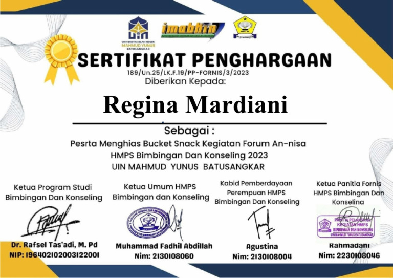 Sertifikat Menghias Bucket Snack (1) 001 | PDF
