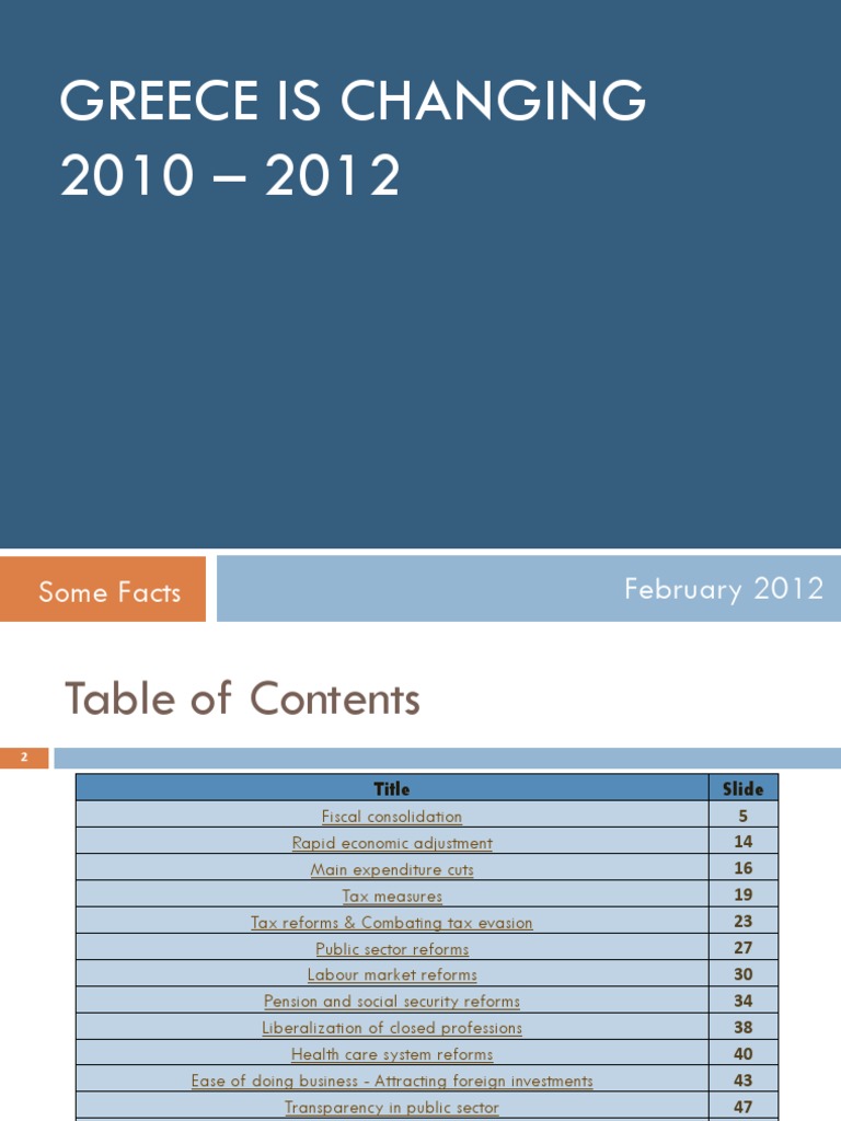 2012-03-19 Greece Is Changing Updated Mar 2012 | PDF | Government ...
