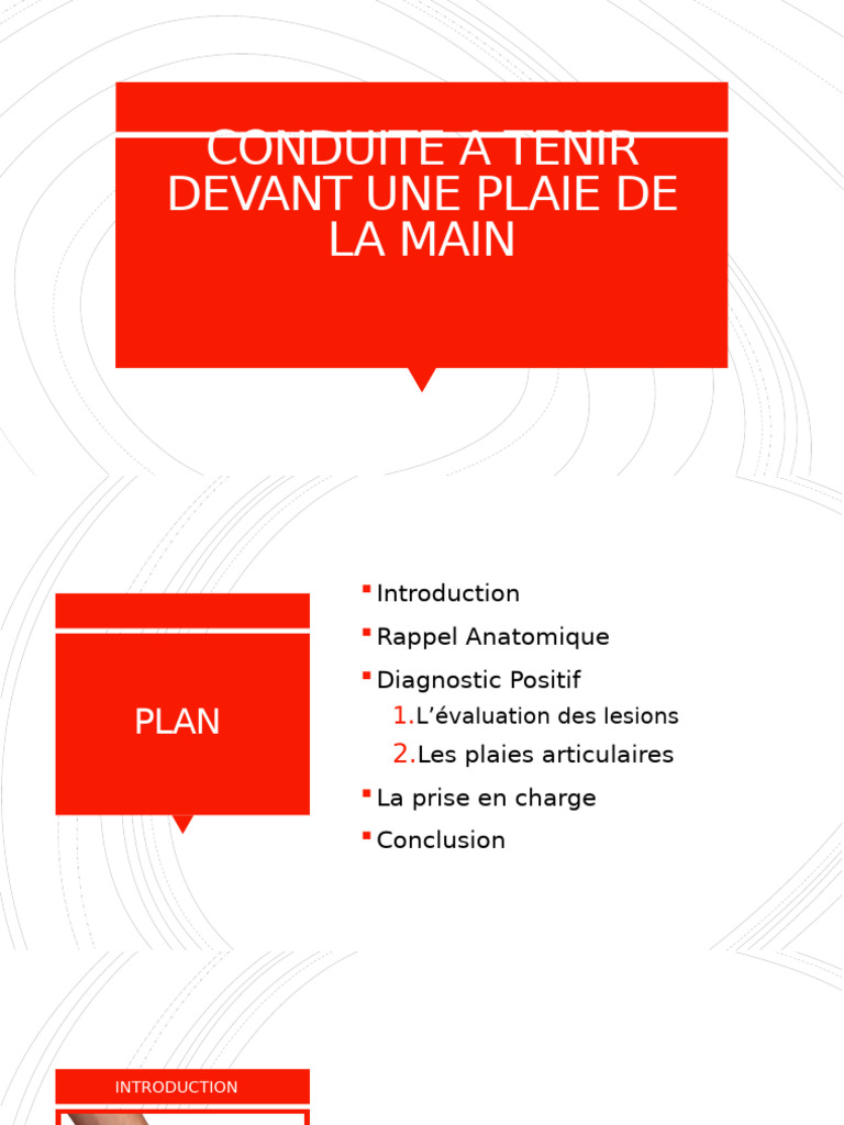 Prise en charge des plaies de la main | PDF